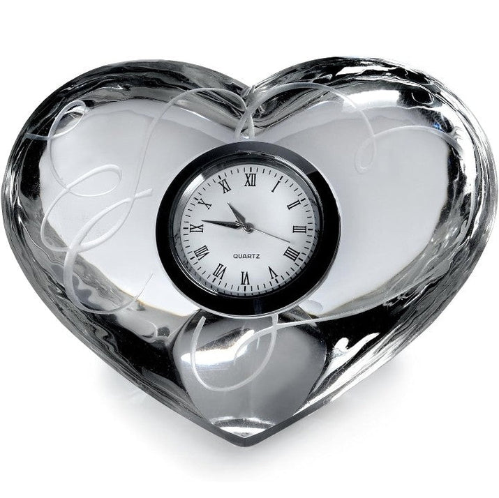 Mikasa Love Story Heart-Shaped Crystal Clock - Kitchen Smart